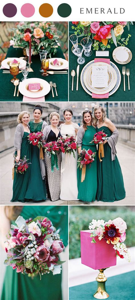 16 Dark Green And Emerald Wedding Color Palette Ideas 2024 Colors For