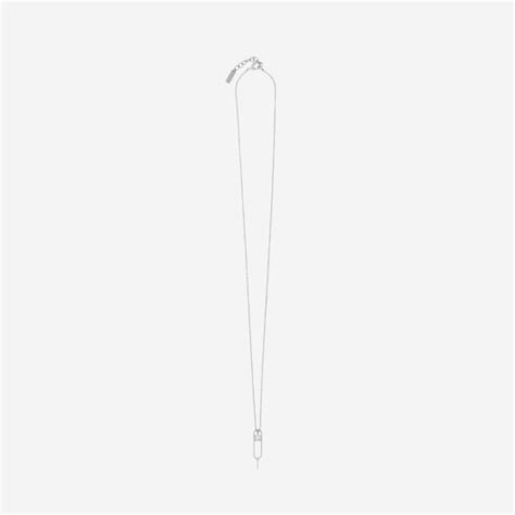 생로랑 오피움 참 브레이슬릿 메탈 앤 라인스톤 옥시다이즈드 실버 Saint Laurent Kream
