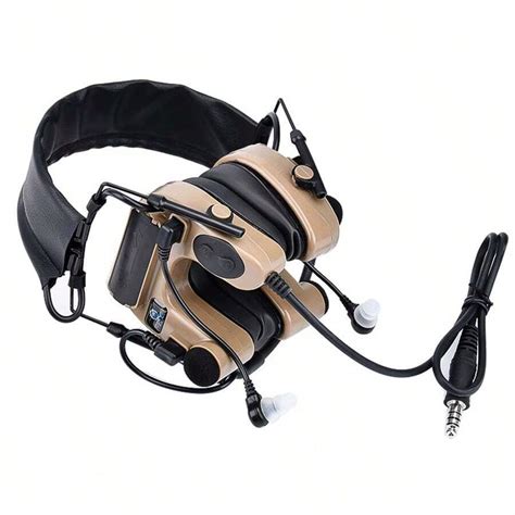 אוזניות טקטיות C4u Military Comtac Iv אוזניות תקשורת אוטומטיות להפחתת
