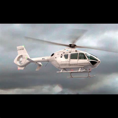 Eurocopter Ec 135 Generic White 3d Model 199 Max Fbx Dae Obj