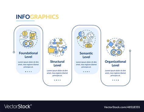 Colorful Hir Layout With Linear Icons Royalty Free Vector