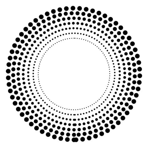 Premium Vector Halftone Dots In Circle Form Design Elements With