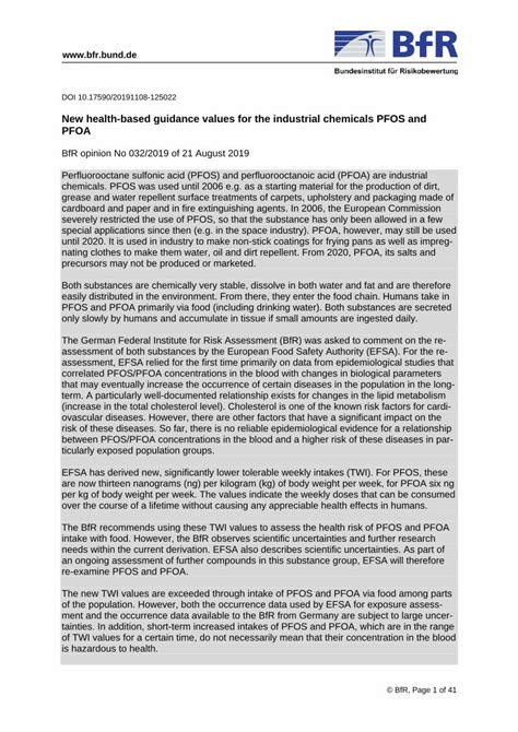 PDF New Health Based Guidance Values For The Industrial New
