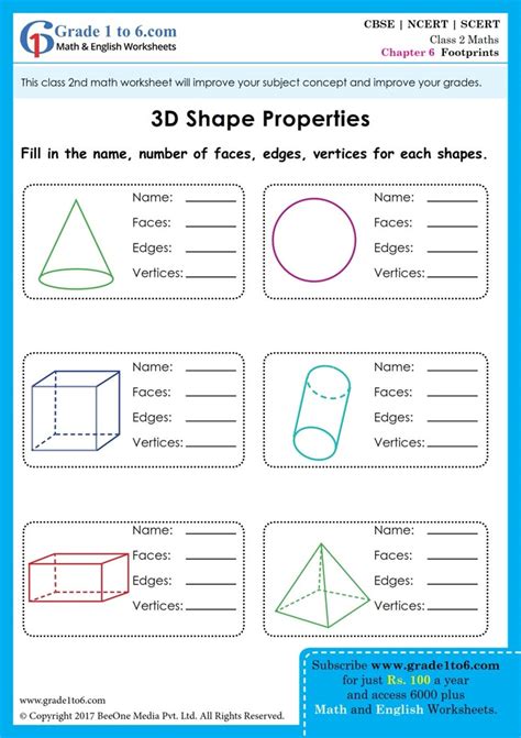 Youtube Video 3d Shapes Grade 2