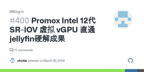 Promox Intel Sr Iov Vgpu Jellyfin Issue Rrorg Rr