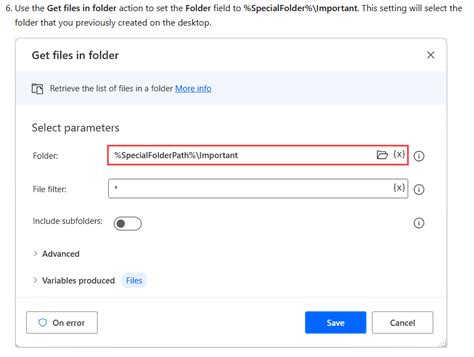 how to append a folder to a specialfolderpath variable in power fx