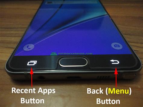 how to use menu button on galaxy note 5