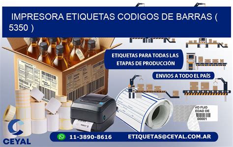 Impresora Etiquetas Codigos De Barras 5350 Impresion Rotulos