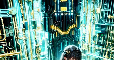 女の子 ハイテクな未来の発電所でエネルギーの流れが見えるのが面白いわ 余りのイラスト Pixiv