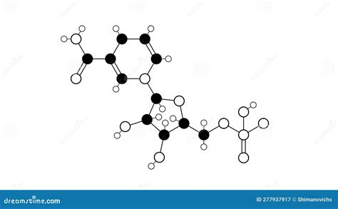 Nicotinamide Mononucleotide Molecule Structural Chemical Formula Ball