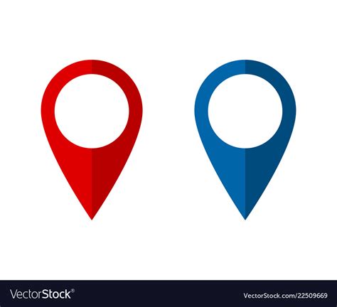 Map Pin Icon In Flat Style Royalty Free Vector Image