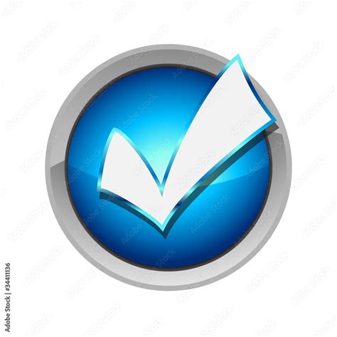 Tick Button Orb Stock Vector Adobe Stock
