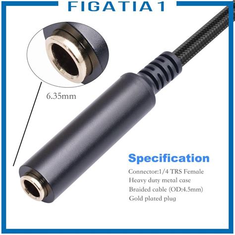 Figatia1 สายเคเบิลอะแดปเตอร์ Xlr เป็น 14 นิ้ว 3 Pin Trs เป็น Xlr