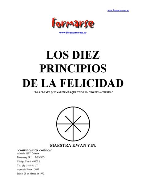 Los 10 Principios De La Felicidad Pdf Felicidad Mente