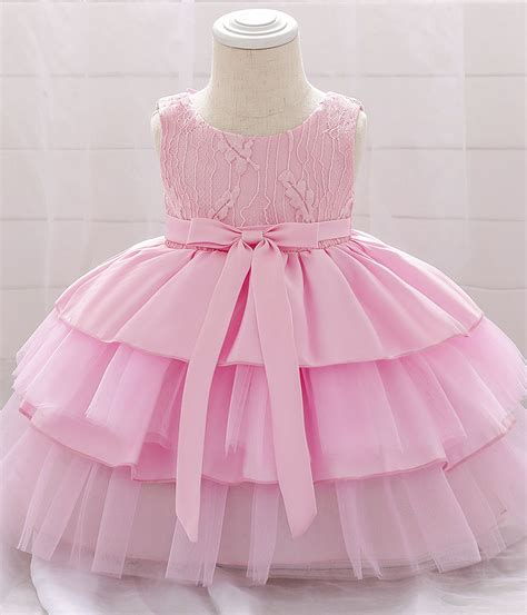 Robe Rose En Dentelle Mazyoud