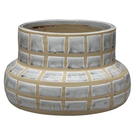 Grid Ceramic Vase Chairish