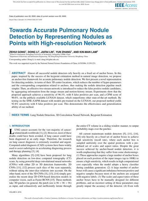 Pdf Towards Accurate Pulmonary Nodule Detection By Representing
