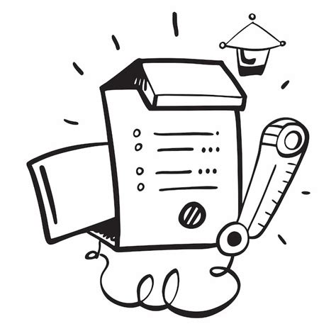 A Hand Drawn Illustration Of A Server With A Lightbulb Premium Ai