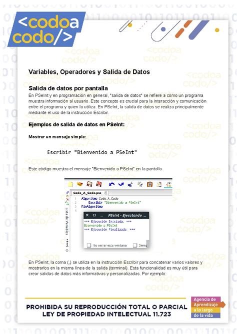 Material Imprimible 2 Phyton Variables Operadores Y Salida De