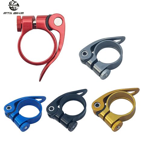 자전거 시트 포스트 클램프 튜브 클립 퀵 릴리스 알루미늄 합금 Mtb 시트 포스트 클램프 산악 도로 자전거 부품 액세서리 34