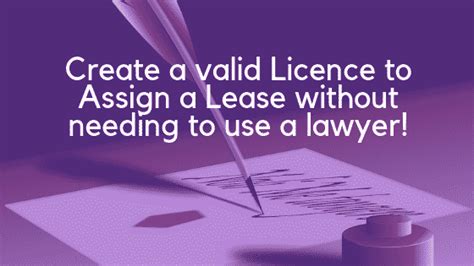 Licence To Assign A Lease Document Template Legalo U K
