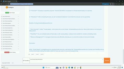 Java Thread Sleep Alternative Youtube