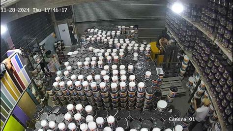 Shelves Shake Causing Buckets To Fall In Merlo Argentina