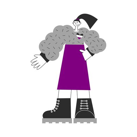 Premium Vector Asexual Person Standing Ace Queer Lgbtqa Pride International Asexuality