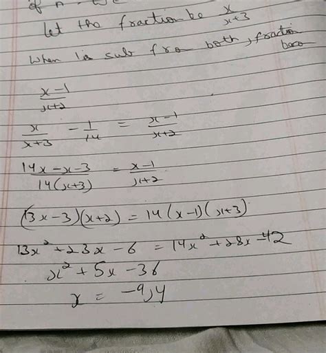A Positive Fraction The Denominator Of A Fraction Is Greater Than The Numerator By 3 If 1 Is