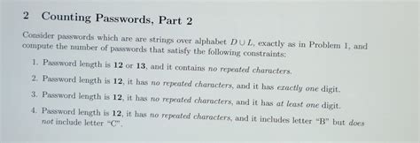 solved 1 counting passwords part 1 consider the following