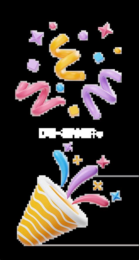 礼花彩带庆祝海报卡通元素Blender模型素材图片 高质量长图素材图片素材 花瓣网