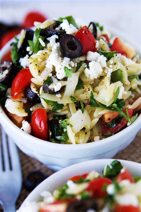 Mediterranean Orzo Salad Fitness Food Diva