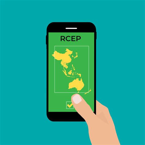 Concept Phone With Modern Regional Comprehensive Economic Partnership