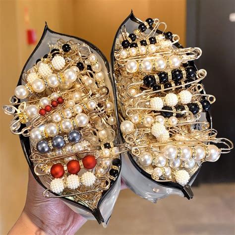3 18pcs Set Korean Fashion Anti Glare Buckle Brooch Fixed Clothes Dress