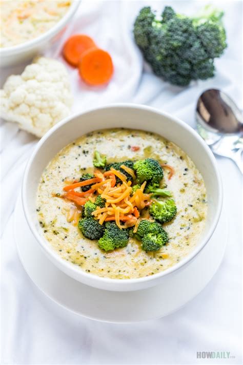 Low Carb Broccoli Cheese Soup Recipe Healthy Diet With Creamy Flavor