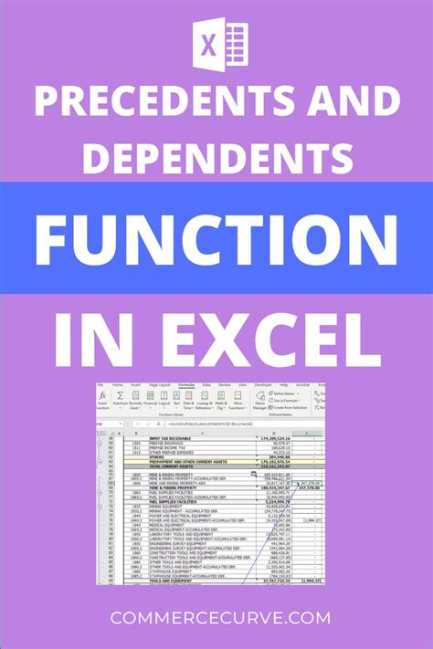 how to use the precedents and dependents function in excel microsoft