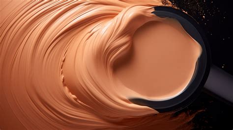 Artistic Brushstrokes Of Liquid Foundation On A Textured Background