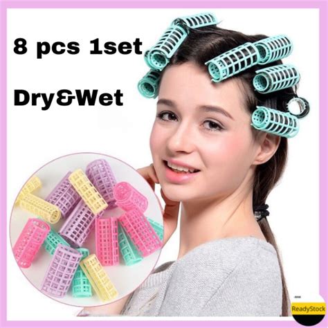 1set Hair Roller Curling Artifact Wet Dry Dual Purpose Buckle Pelekat