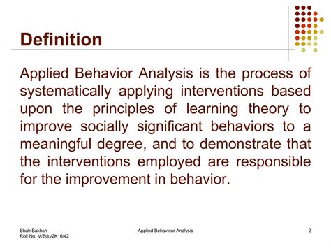 Applied Behaviour Analysis Pptx