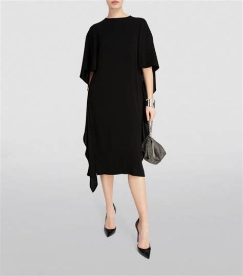 Womens Max Mara Black Chiffon Midi Dress Harrods Uk