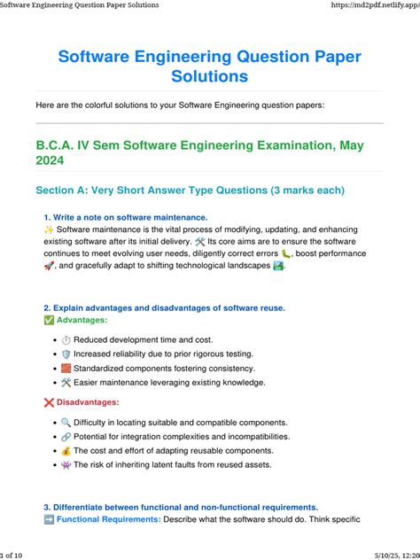 Software Engineering Question Paper Solutions Pdf Software Testing