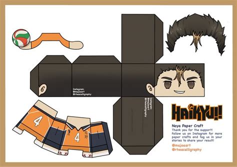 Haikyuu Noya Paper Craft Anime Crafts Anime Paper Paper Doll Template