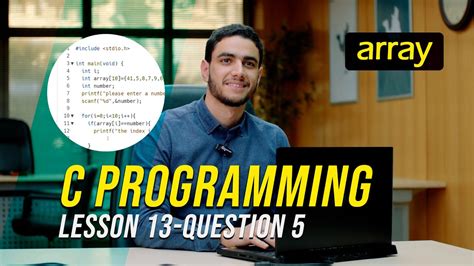 C Programming Array Lesson 13 Q5 Belal Bassem Youtube