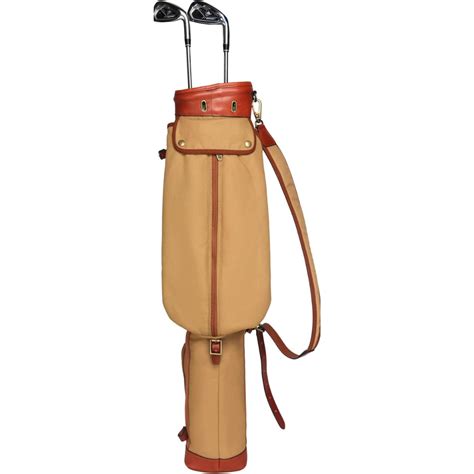 Tourbon Waterproof Leather Golf Club Carry Bag Real Leather Garments