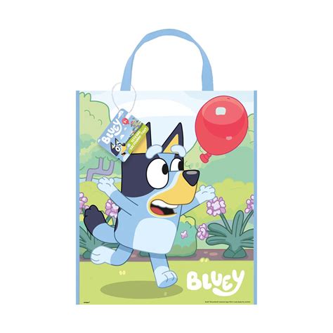 Bluey Plastic Large Favor Bag 13 X 11 Inches