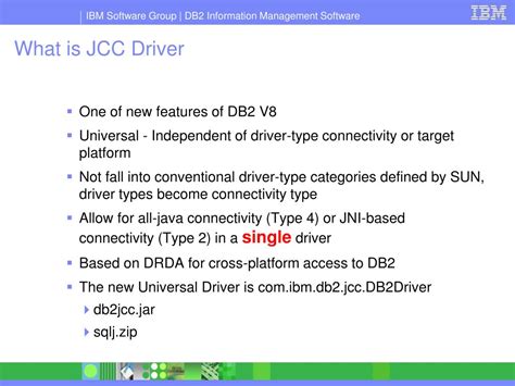 ppt ibm db2 universal driver powerpoint presentation free download