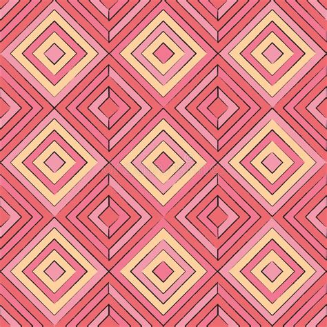 Abstract Geometric Shapes Seamless Pattern Stock Vector Illustration