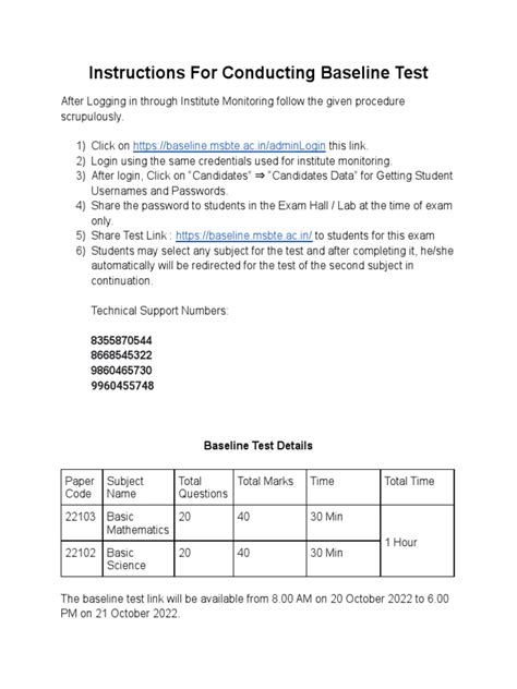 Baseline Instructions Final Pdf