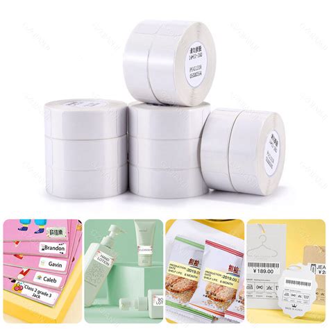 Niimbot 자체 접착 인쇄 라벨 용지 D110 D11 D101 순수 색상 가격표 식품 날짜 표시 열전사 라벨 프린터 기계용 종이