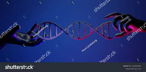 Hand Dna Human Helix Molecules Cell Stock Illustration 2192853081